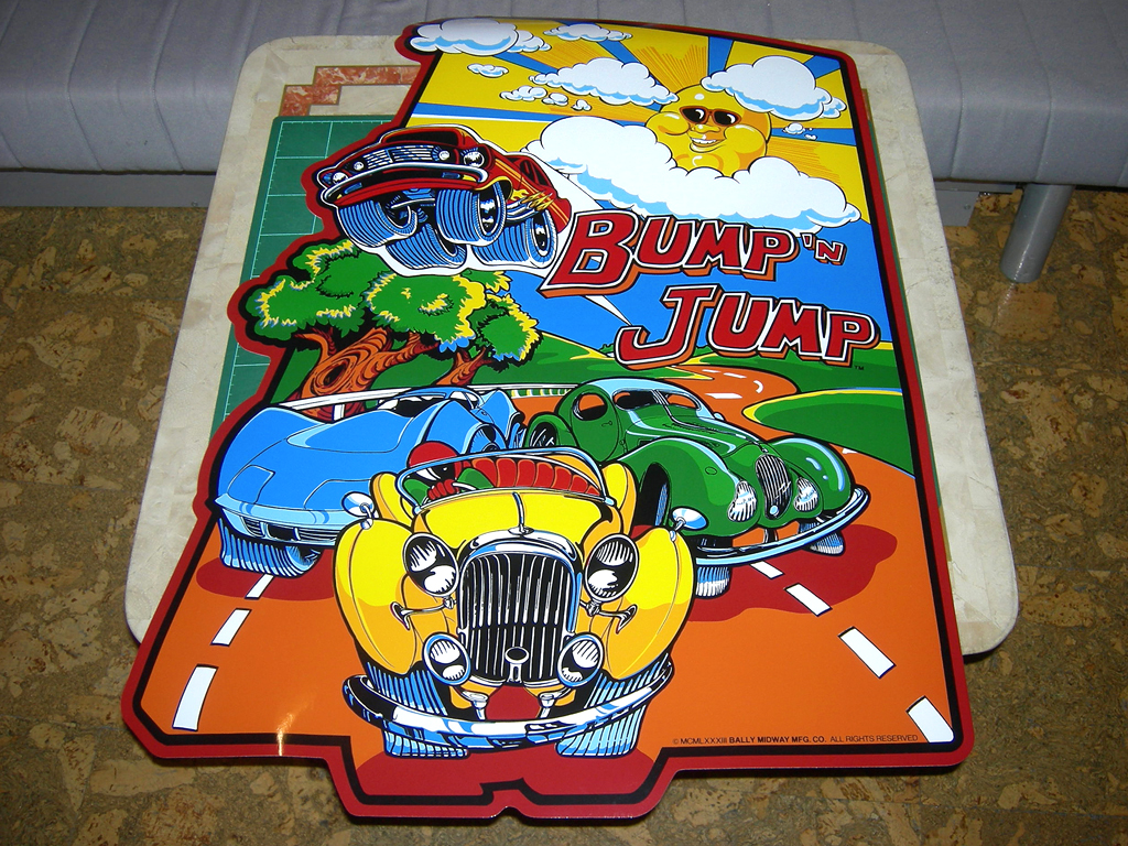 "Bump´n Jump Complete Arcade Artwork Set" (MIDWAY) reproduction printed ...