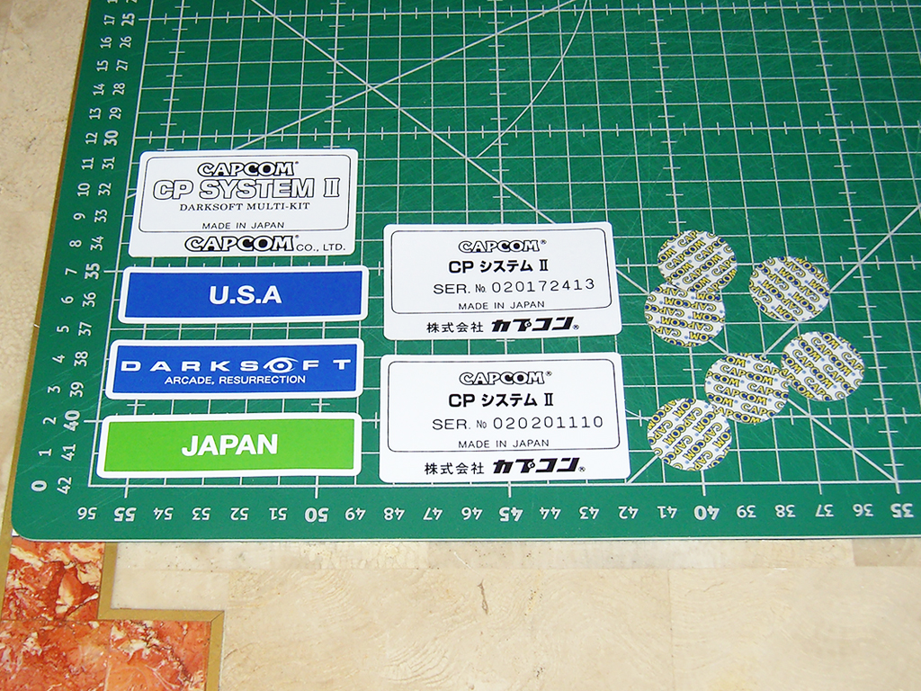 "CPS II Stickers and Customs Stickers" (CAPCOM) designed and printed ...