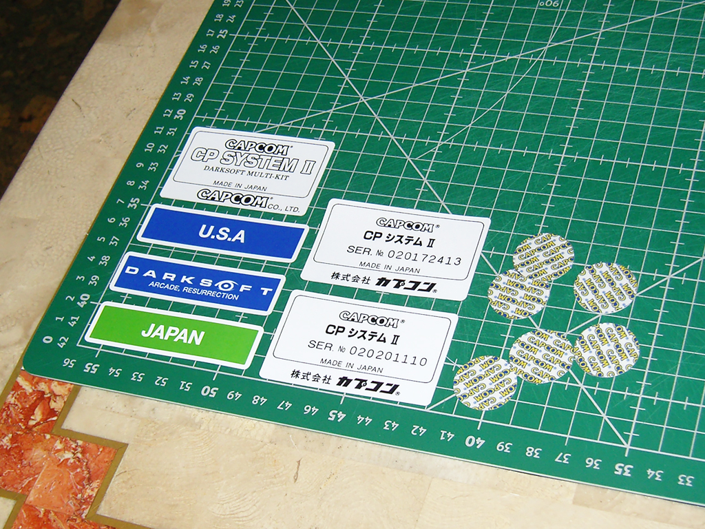 "CPS II Stickers and Customs Stickers" (CAPCOM) designed and printed ...