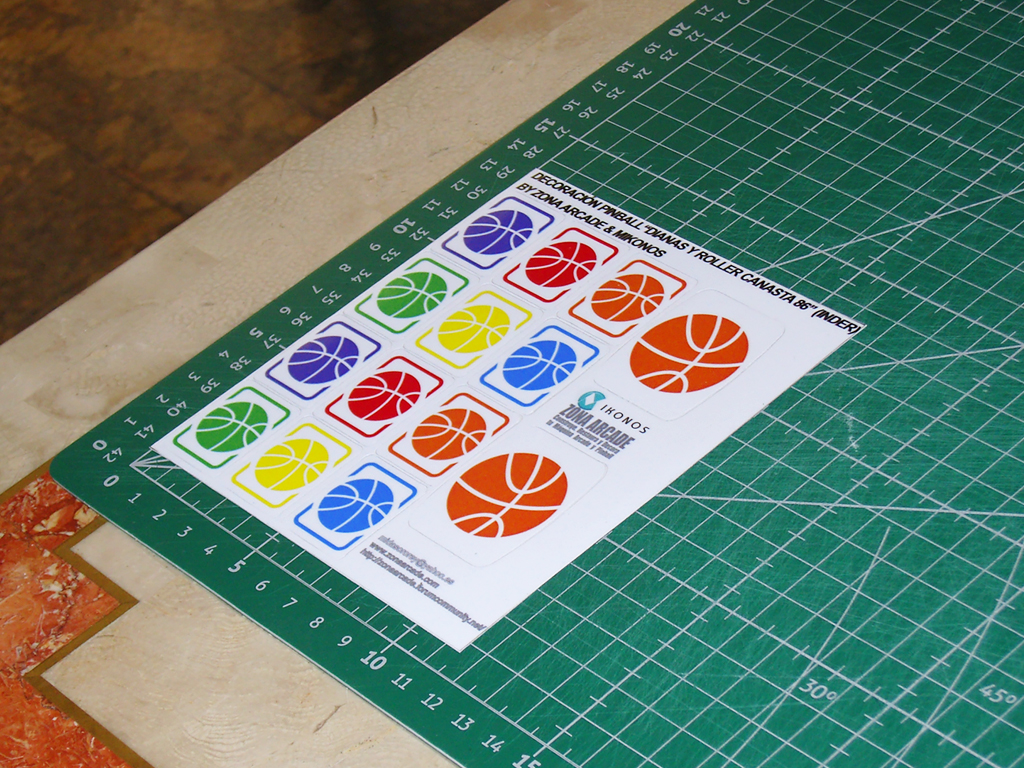 "Canasta 86 Pinball Drop Targets and Spinner Stickers" (INDER) impreso ...