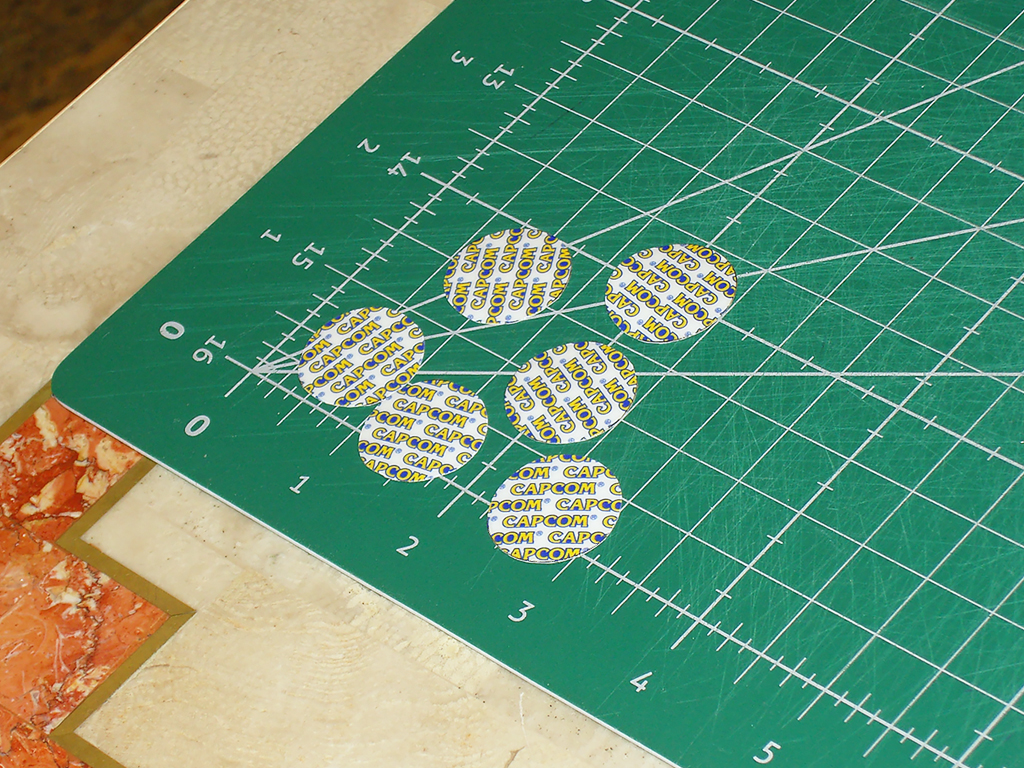 "CPS2 Stickers for Plastic Board Case" printed on several print ...