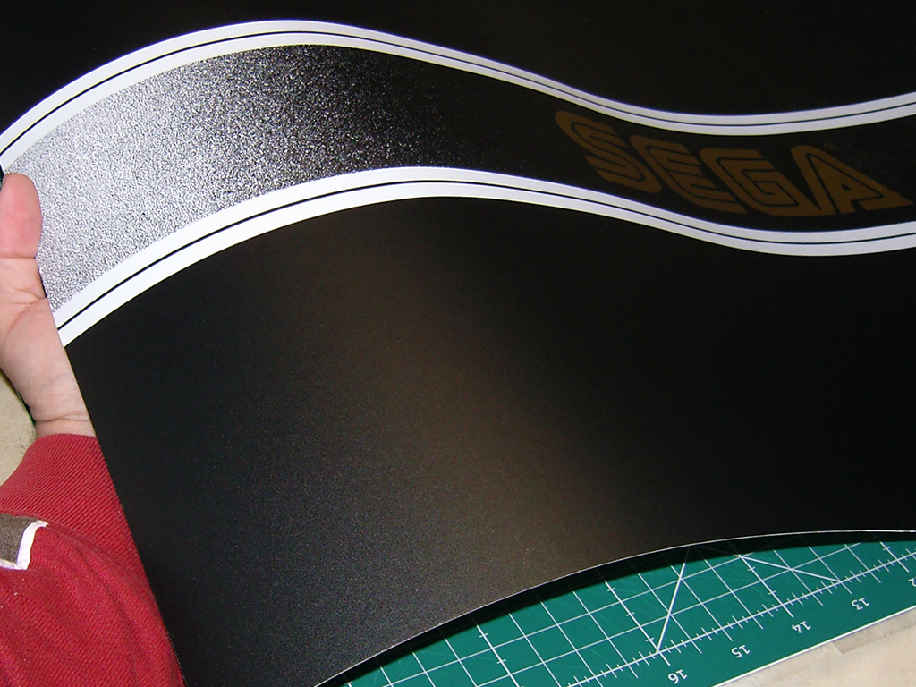 "COLUMNS CONTROL PANEL OVERLAY - BLACK COLOR" (SEGA) arcade artwork file scanned and restored by ...