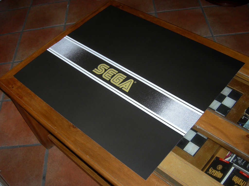 "COLUMNS CONTROL PANEL OVERLAY - BLACK COLOR" (SEGA) arcade artwork file scanned and restored by ...