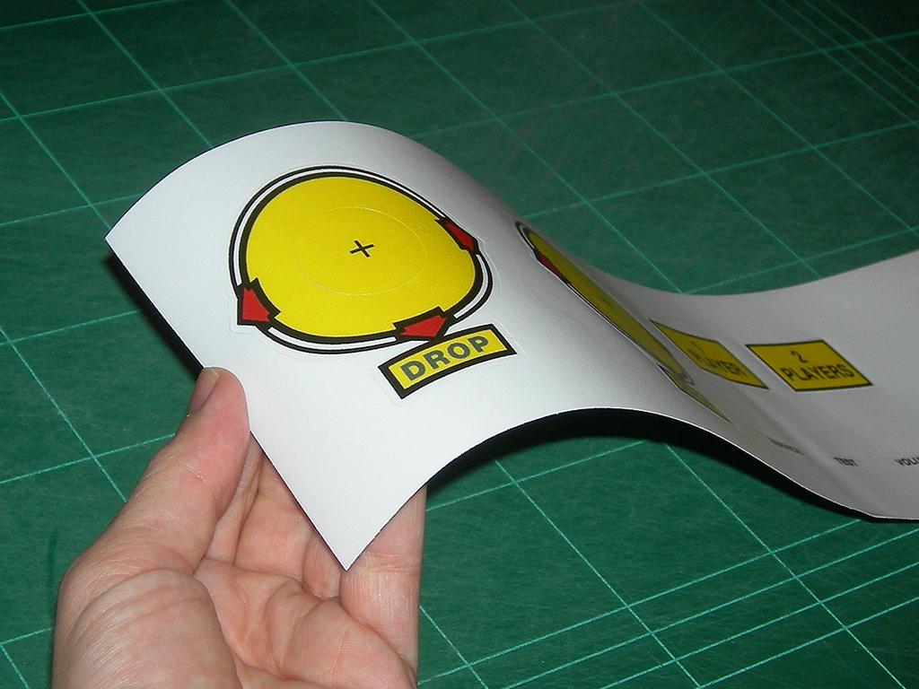 "COLUMNS BUTTON DECAL STICKERS FOR CONTROL PANEL" (SEGA) arcade artwork ...