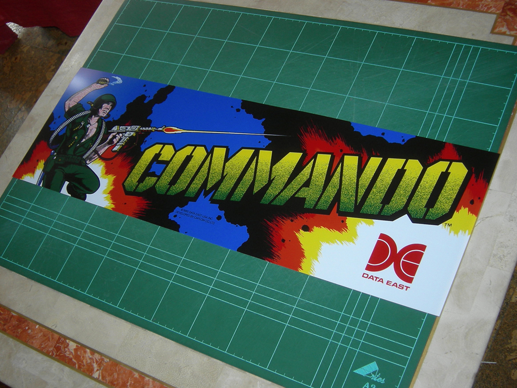 "Commando Artwork Set" (DATA EAST) reproductions printed for ...