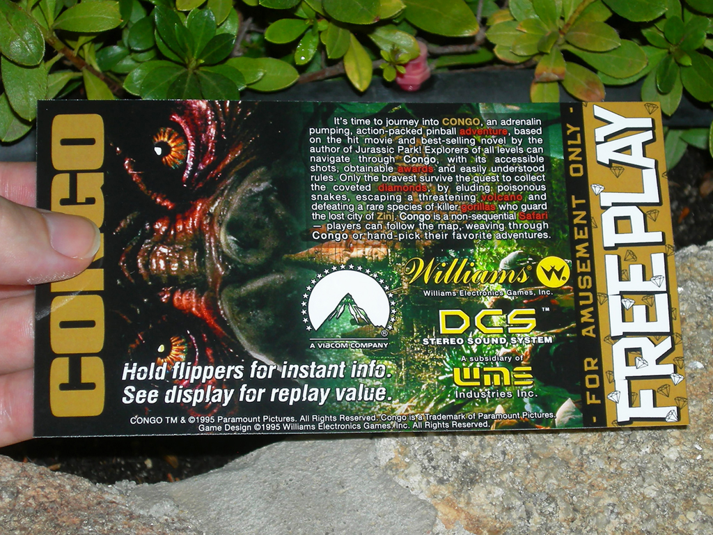 "Congo Custom Pinball Cards" (Williams). Designed by Zona Arcade ...