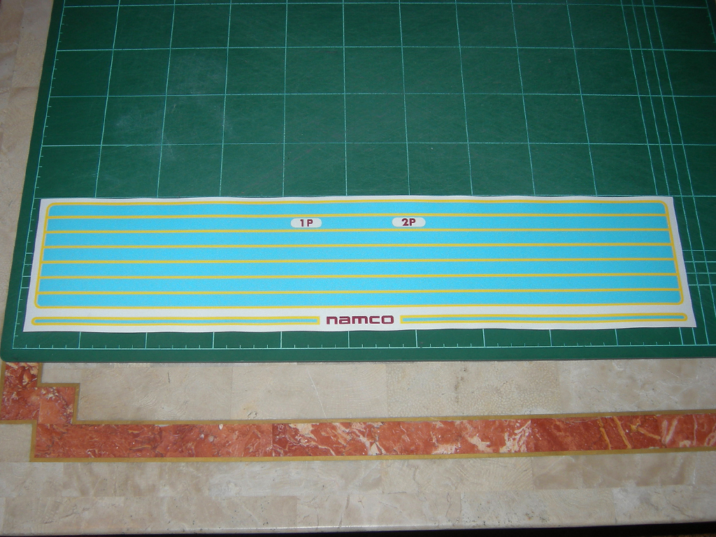 "CONSOLETTE 26 CONTROL PANEL OVERLAY" (NAMCO). Arcade artwork restored ...