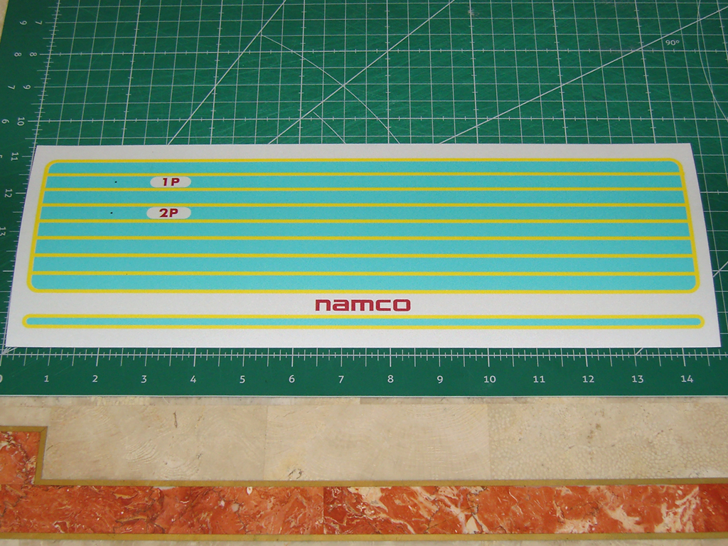 "Consolette Control Panel Overlays One Player - Green Color" (NAMCO ...