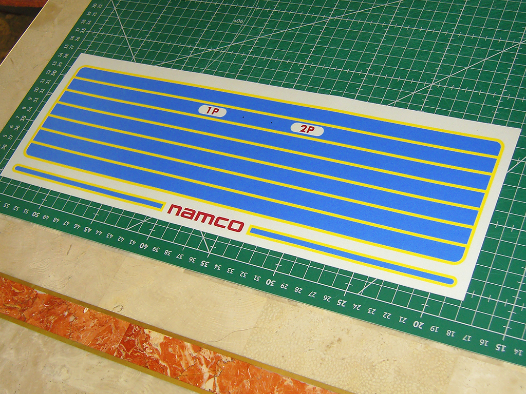 "Consolette Control Panel Overlays and Metallic Namco Logos" (NAMCO ...