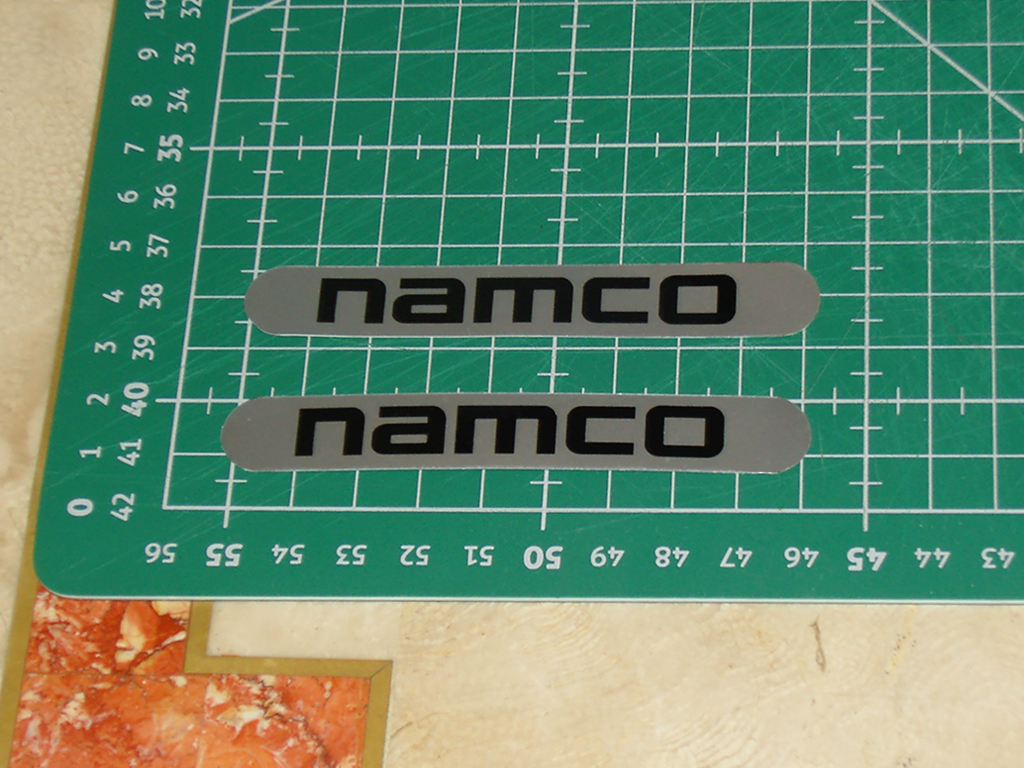 "Consolette Control Panel Overlays and Metallic Namco Logos" (NAMCO ...