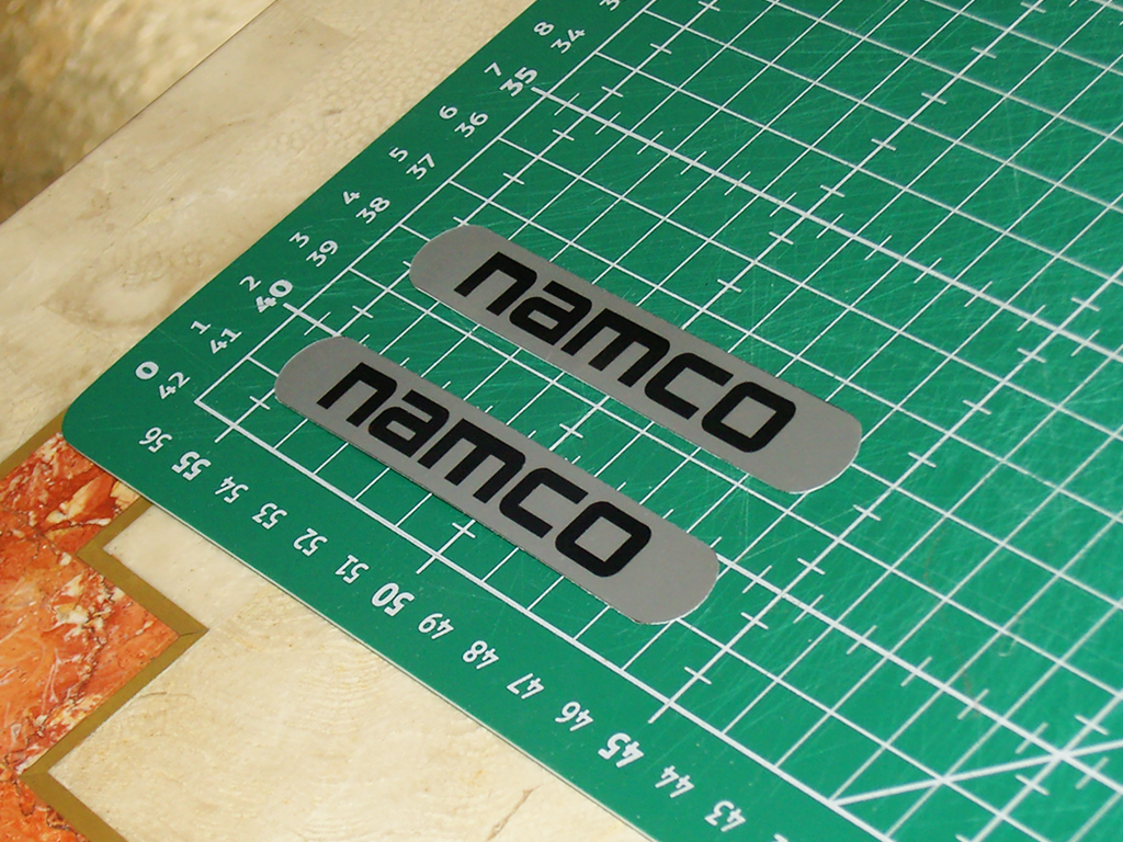 "Consolette Control Panel Overlays and Metallic Namco Logos" (NAMCO ...