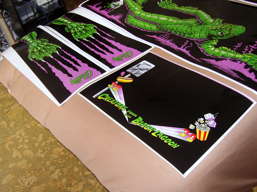 "Creature From the Black Lagoon Pinball Decals, Aprons, Speaker Plastic ...