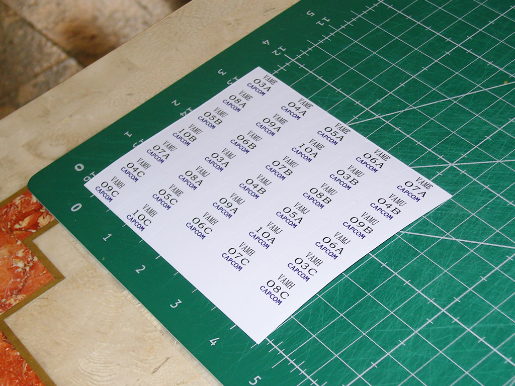 "CPS2 Game Board Label Sticker, Eproms Stickers and Others" (CAPCOM ...