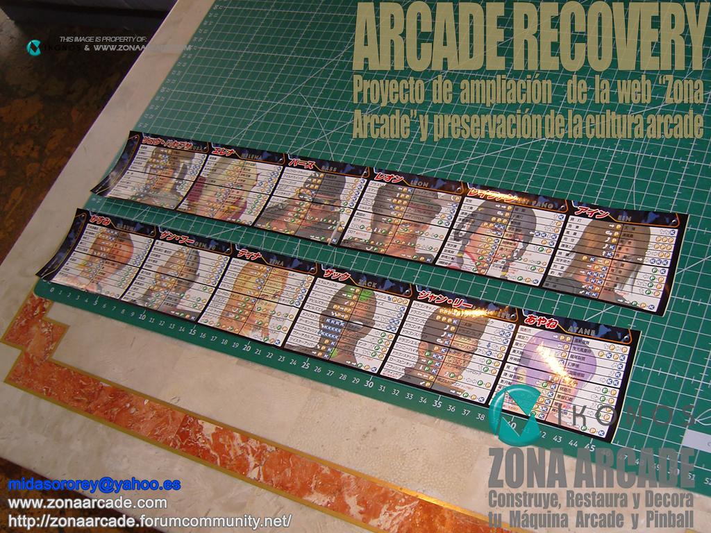 Original "DEAD OR ALIVE 2 MOVE LIST STICKERS" (TECMO) jap. ver. artwork ...