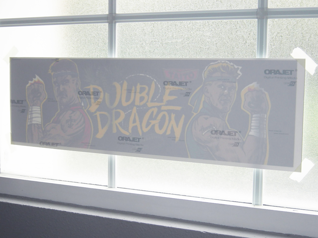 "DOUBLE DRAGON MARQUEE" (TAITO) arcade artwork file restored for the ...