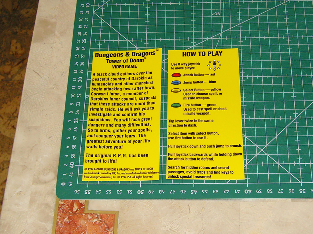 "Dungeons & Dragons Control Panel Overlay, Joystick and Button Decals ...