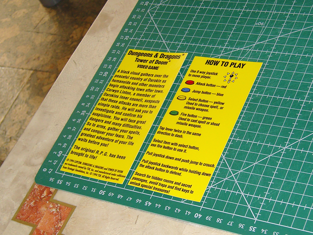 "Dungeons & Dragons Control Panel Overlay, Joystick and Button Decals ...