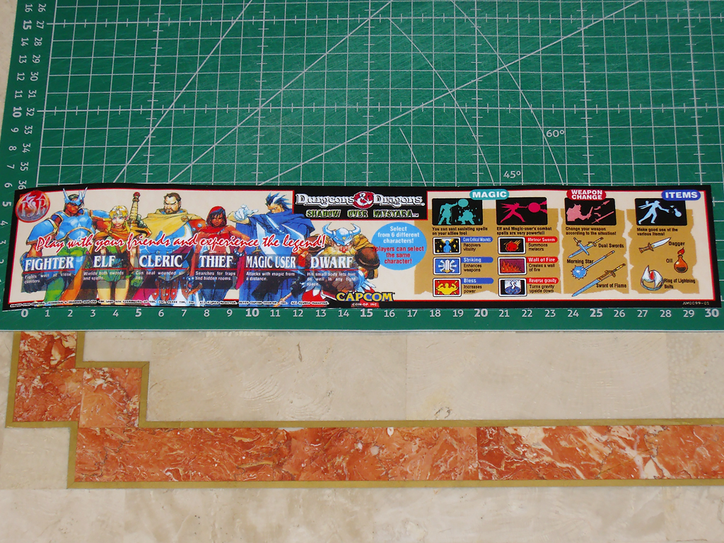 "Dungeons and Dragons Shadow Over Mystara Marquee, Instruction ...