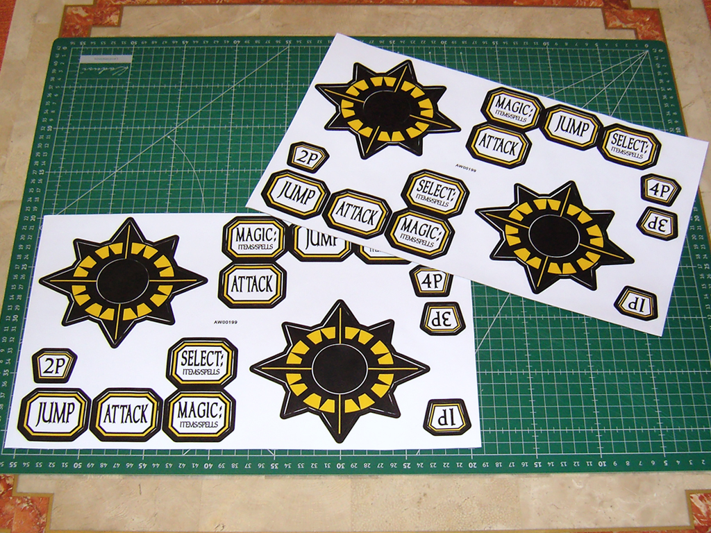 "Dungeons & Dragons Control Panel Overlay, Joystick and Button Decals ...