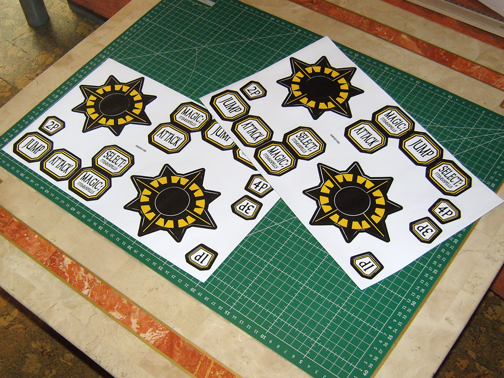 "Dungeons & Dragons Control Panel Overlay, Joystick and Button Decals ...