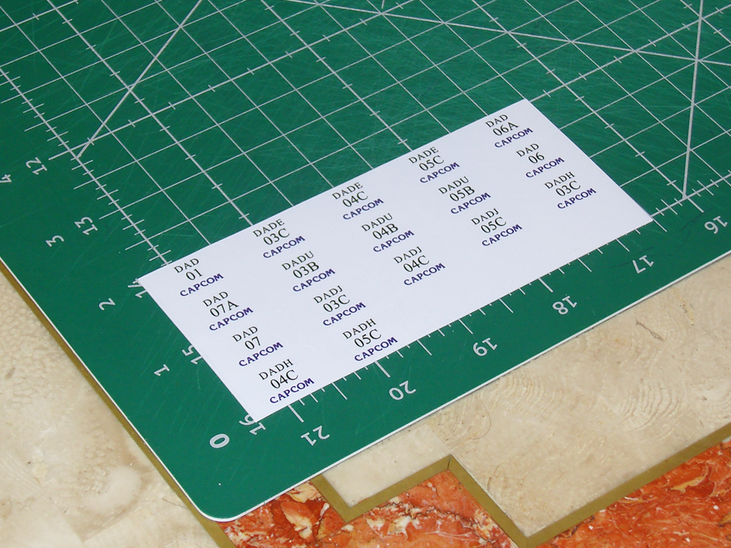 "DUNGEONS & DRAGONS TOWER OF DOOM CPS2 EPROM STICKERS FOR VERSION DAD ...