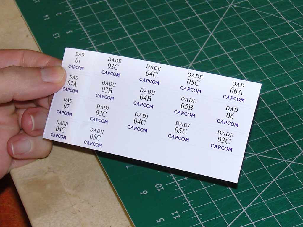 "DUNGEONS & DRAGONS TOWER OF DOOM CPS2 EPROM STICKERS FOR VERSION DAD ...