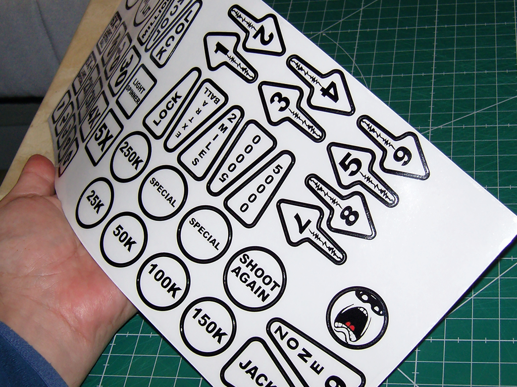 "EarthShaker Pinball Inserts" (WILLIAMS) artworks reproduction printed ...