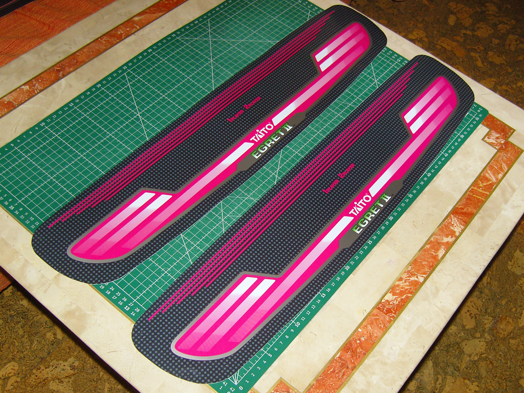 "Egret II Control Panel Overlay" (TAITO) printed in metallic vinyl ...