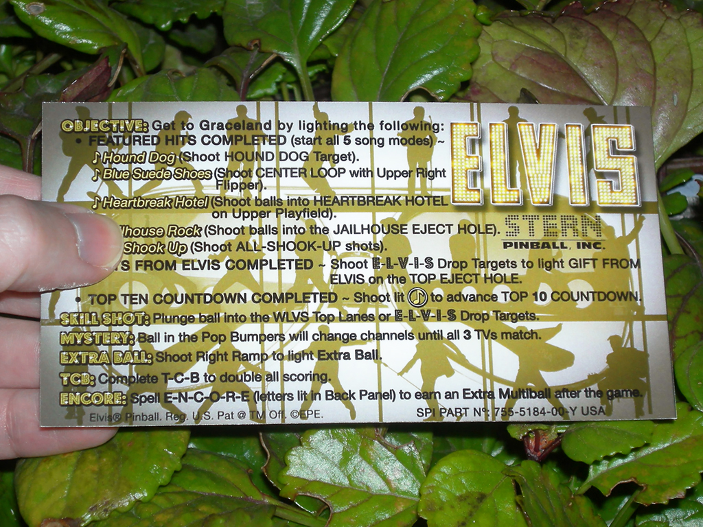 "Elvis Custom Pinball Cards" (STERN) designed by Zona Arcade and Mikonos