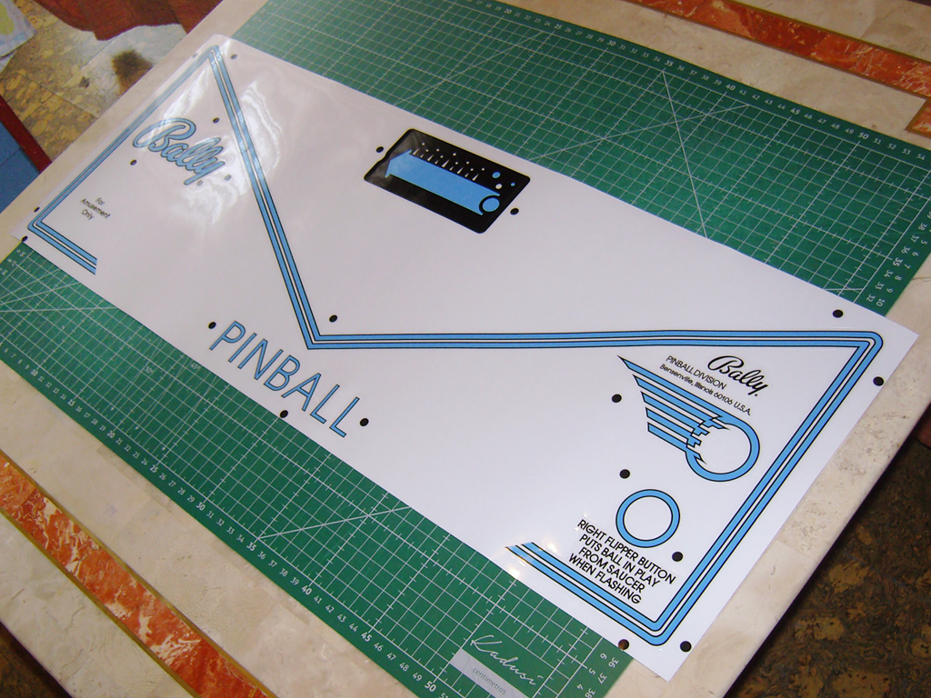 "EMBRYON PINBALL APRONS" (BALLY) scanned artwork files restored in Zona ...