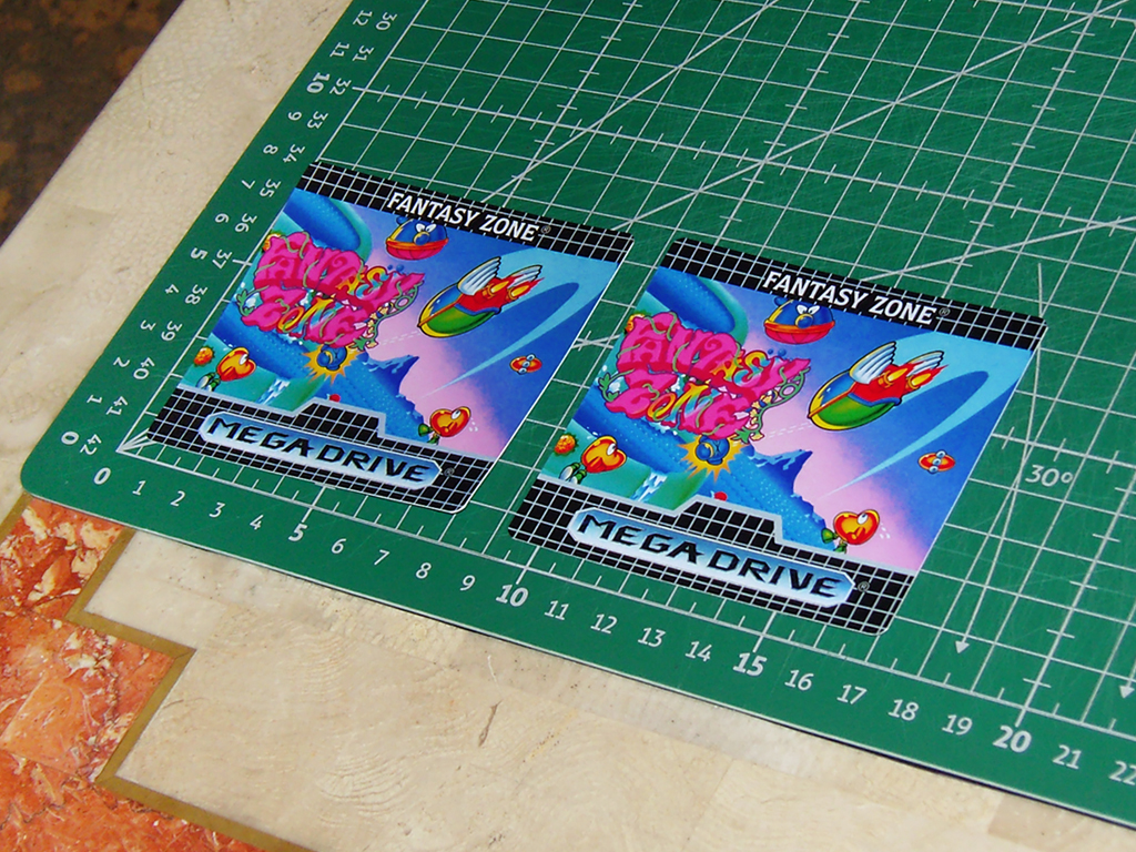 "Fantasy Zone Megadrive Cartridge Label and Box Cover" (SEGA) Brazilian ...