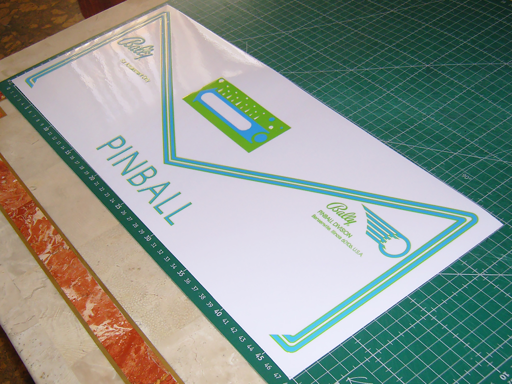 "Fathom and Flash Gordon Pinball Aprons" (BALLY) printed on portable ...