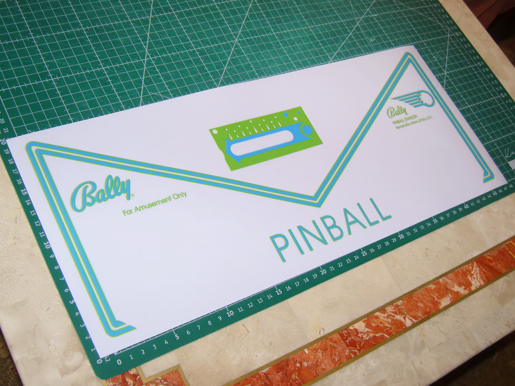 "Fathom and Flash Gordon Pinball Aprons" (BALLY) printed on portable ...