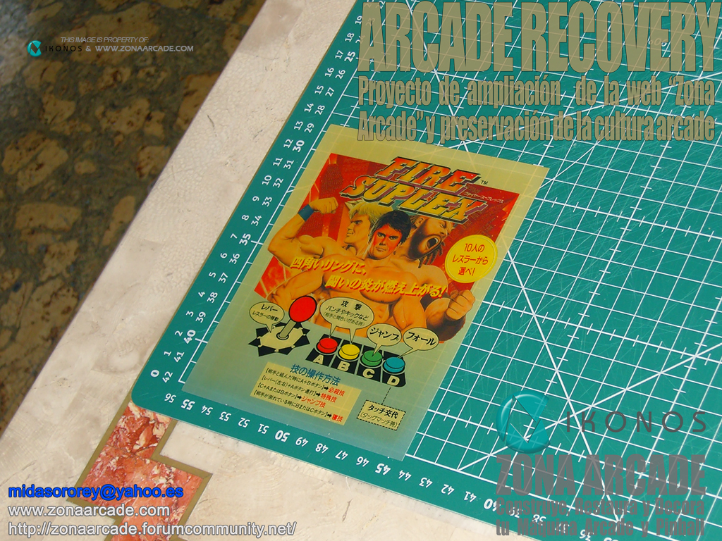 Original "FIRE SUPLEX (ファイヤースープレックス) MINI-MARQUEE" (SNK) jap. ver ...