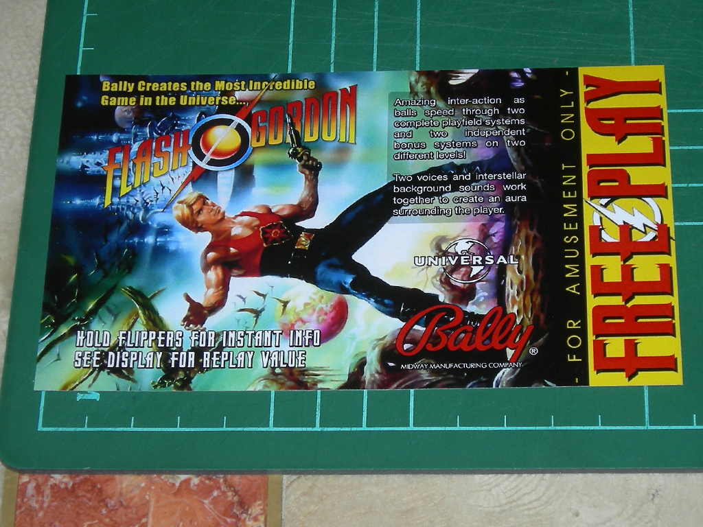 "Flash Gordon Custom Pinball Cards" (BALLY). Designed by Mikonos & Zona ...