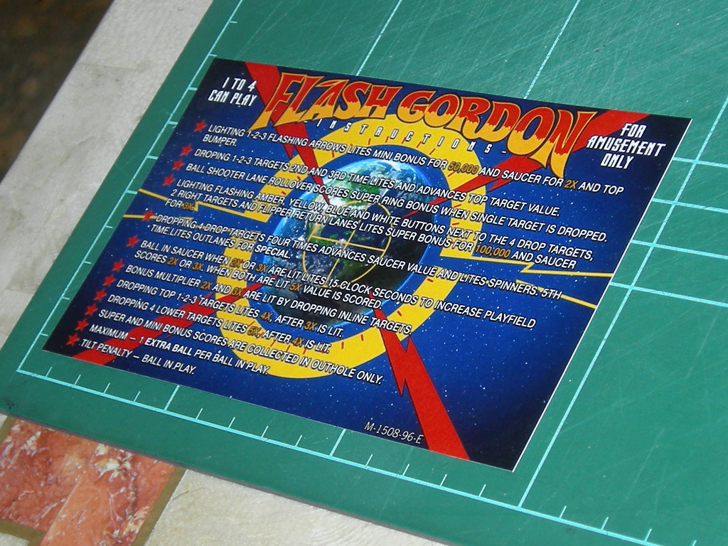 "Flash Gordon Custom Pinball Cards" (BALLY). Designed by Mikonos & Zona ...