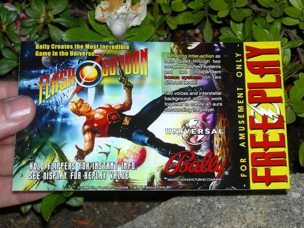"Flash Gordon Custom Pinball Cards" (BALLY). Designed by Mikonos & Zona ...