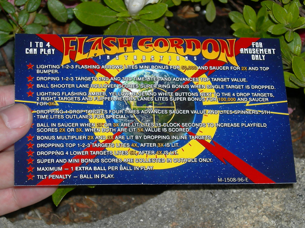 "Flash Gordon Custom Pinball Cards" (BALLY). Designed by Mikonos & Zona ...