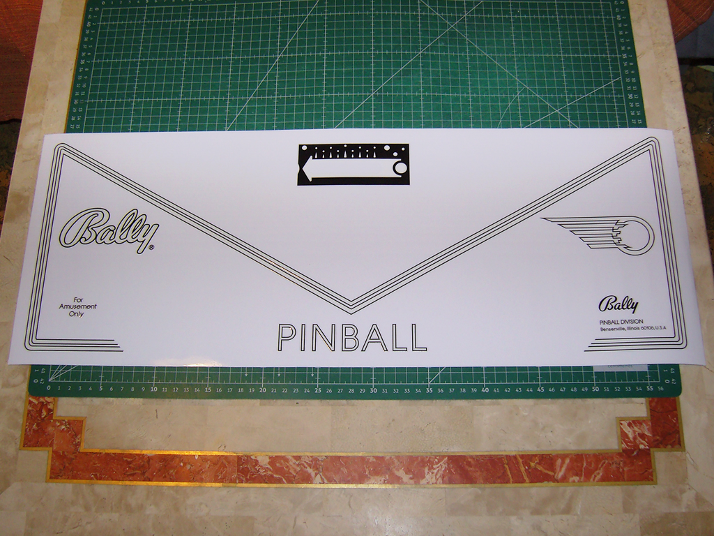 "Future Spa Pinball Aprons" (BALLY) printed on "portable silkscreen ...