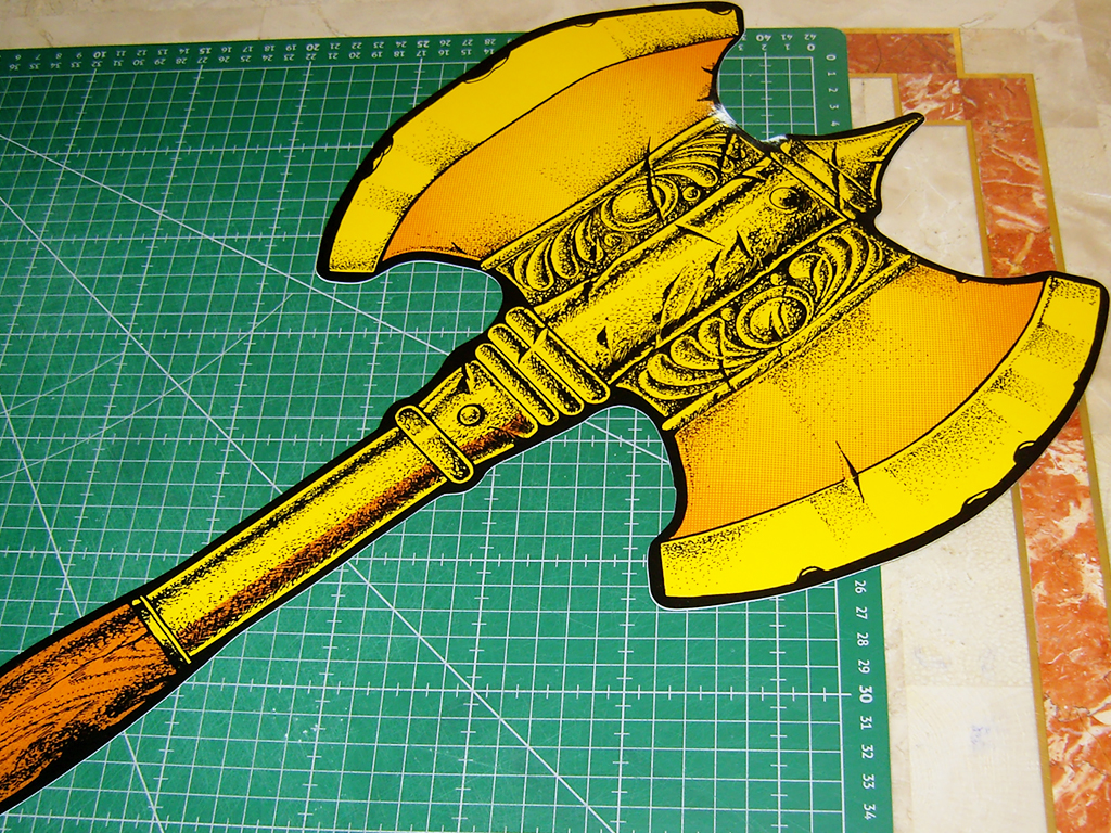 "GOLDEN AXE SIDE ARTS - WEAPONS: SWORD AND AXE" (SEGA) arcade artworks ...