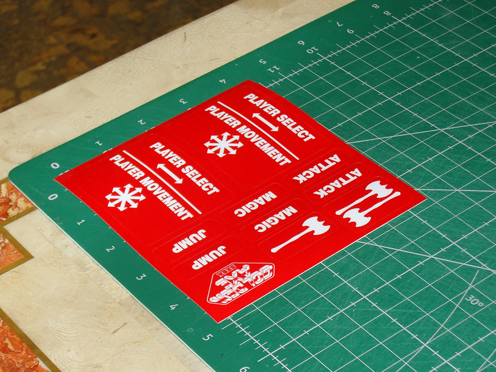 "GOLDEN AXE BUTTON AND JOYSTICK DECAL STICKERS" (SEGA) arcade artwork ...