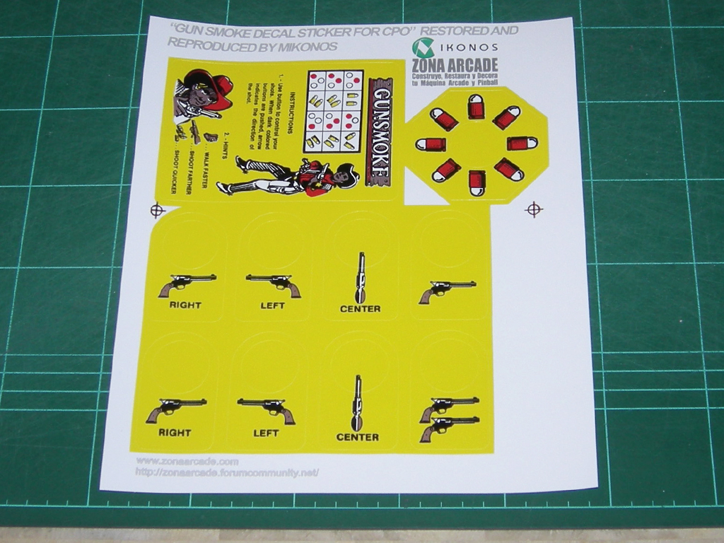 "Gun Smoke Decal Sticker for Control Panel Overlay" printed in vinyl ...