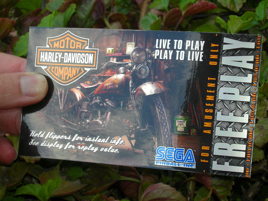 "Harley Davidson Custom Pinball Cards" (SEGA). Designed by Zona Arcade ...