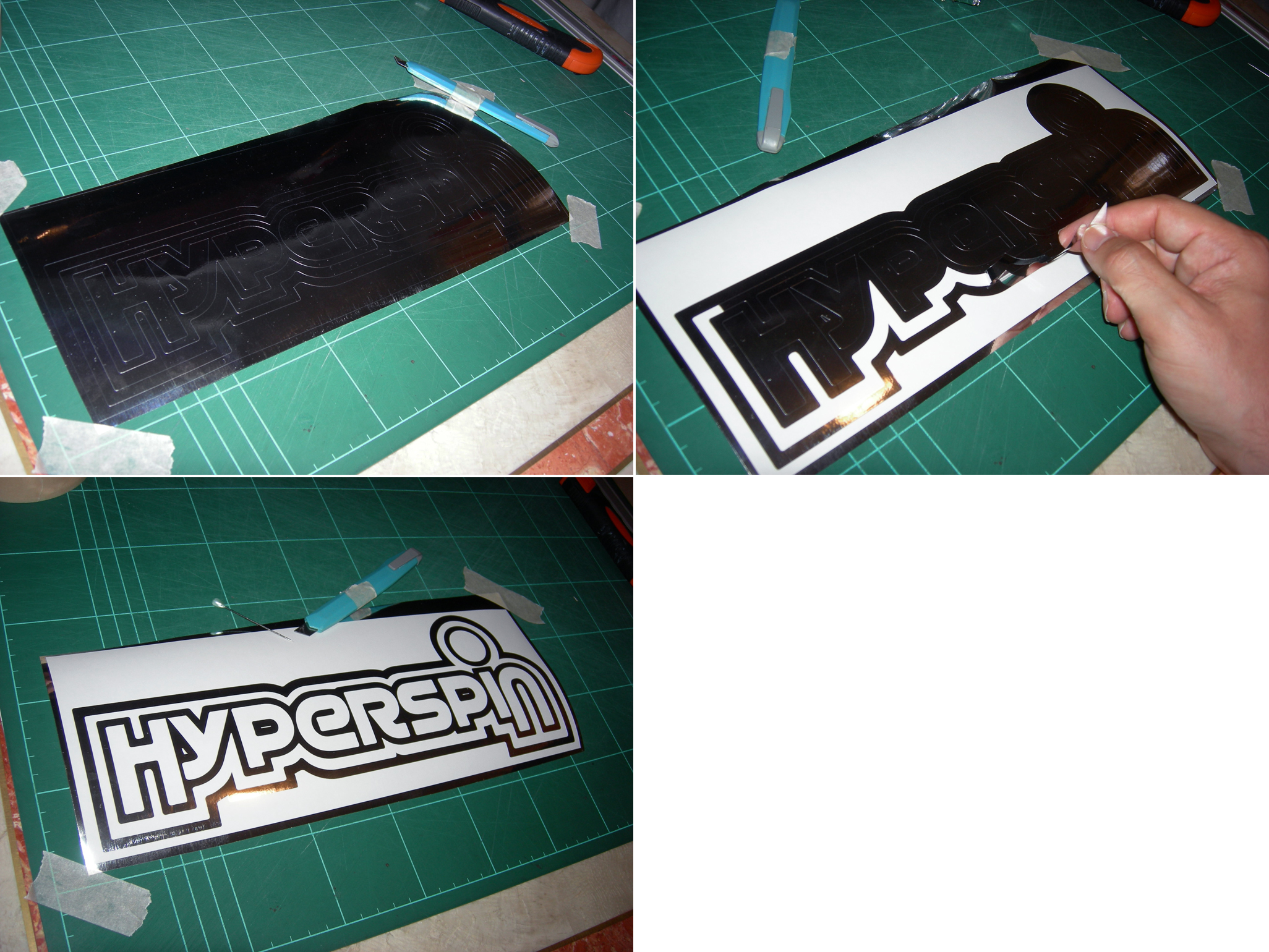 Logos MAME, HYPERSPIN y plantilla de botones personalizada impresos en ...