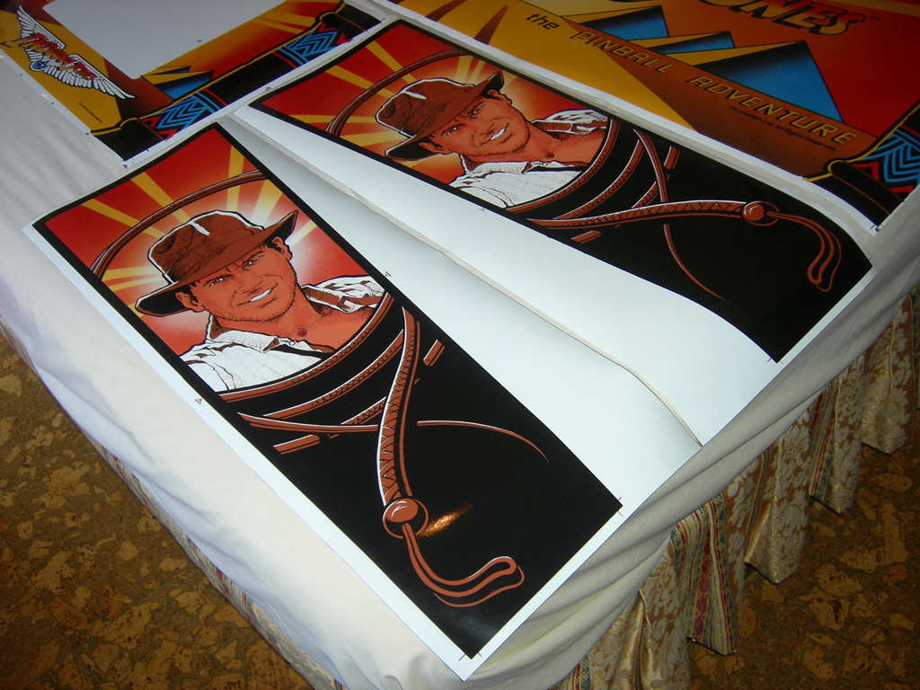 "Indiana Jones Pinball Decals" (Williams) impresas en vinilo para el ...