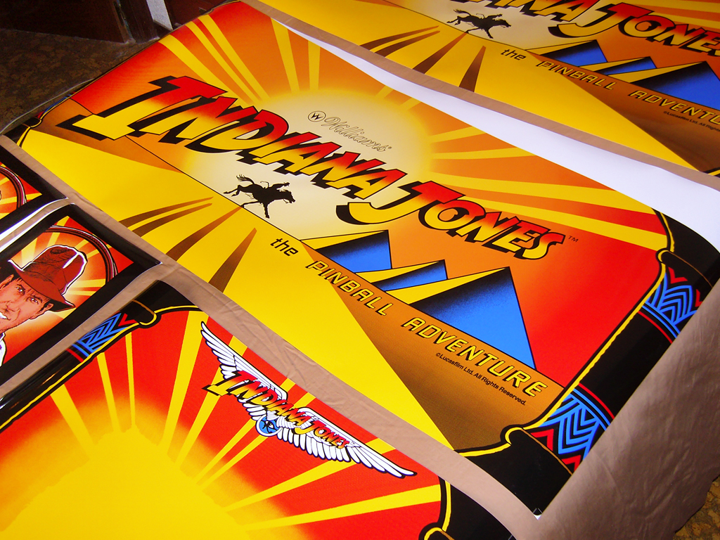 "Indiana Jones Pinball Decals for adapted Virtual Pinball" (WILLIAMS ...