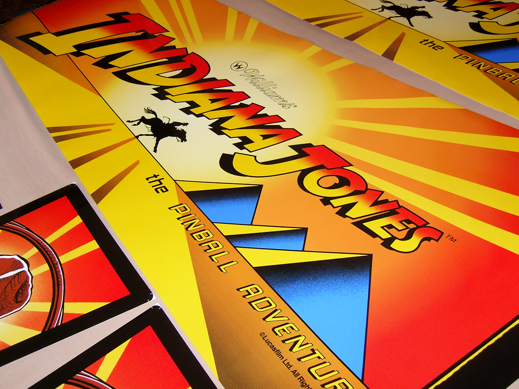 "Indiana Jones Pinball Decals for adapted Virtual Pinball" (WILLIAMS ...