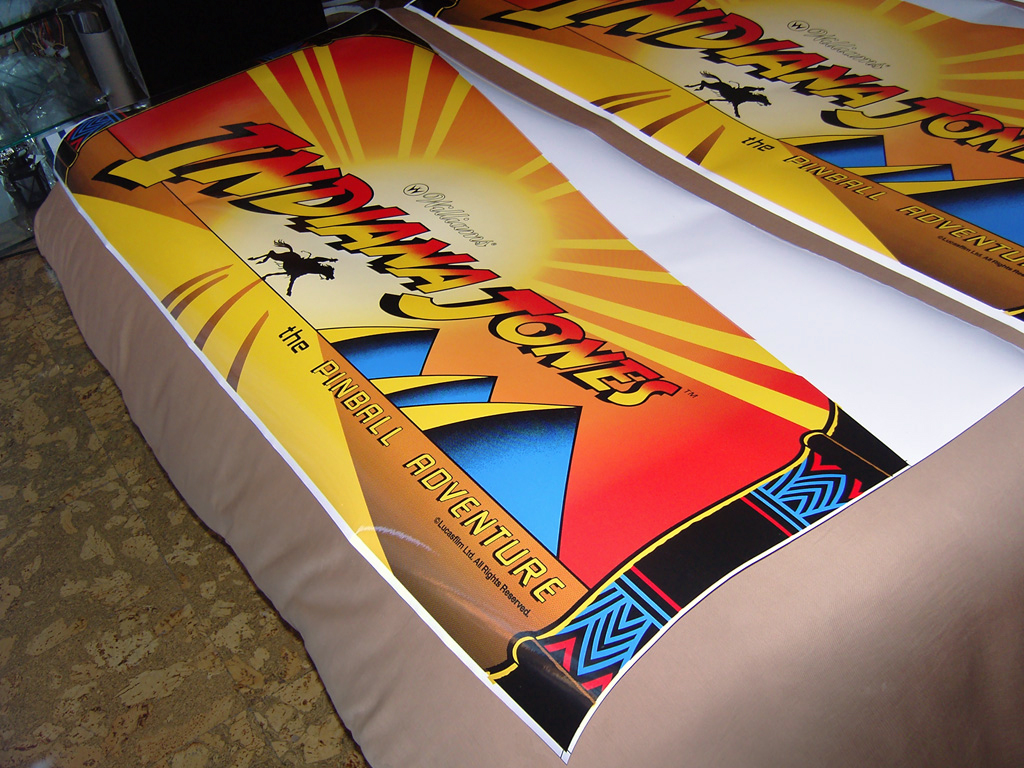 "Indiana Jones Pinball Decals" (WILLIAMS) impresos en vinilo con ...