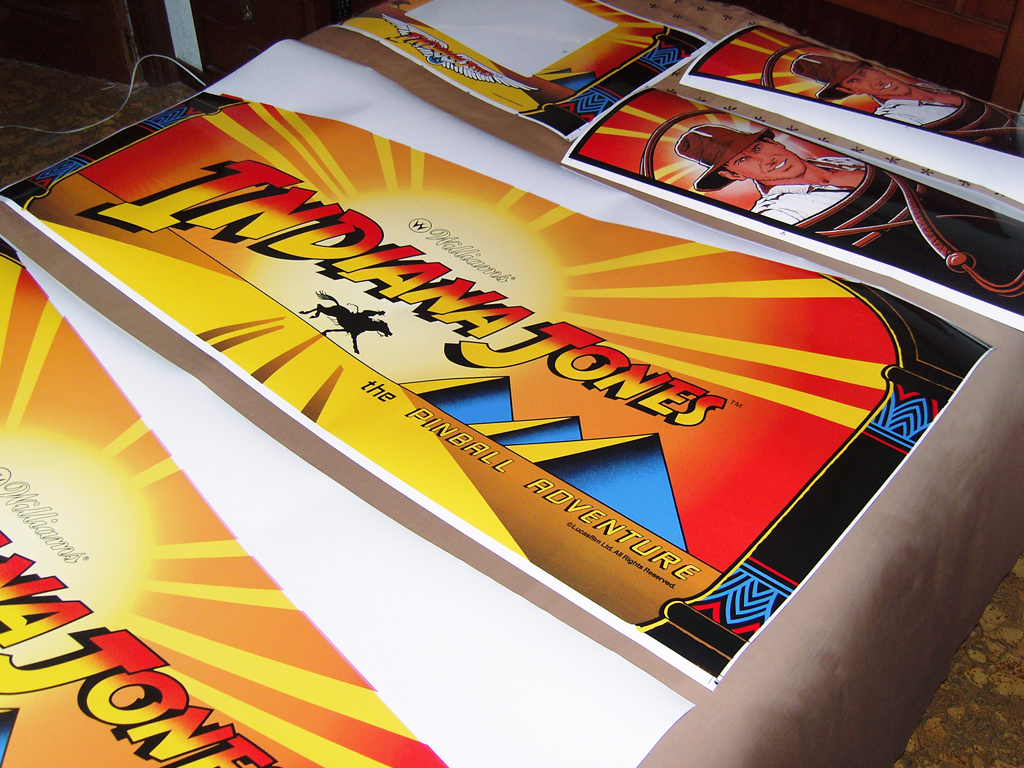 "Indiana Jones Pinball Decals" (WILLIAMS) impresos en vinilo con ...
