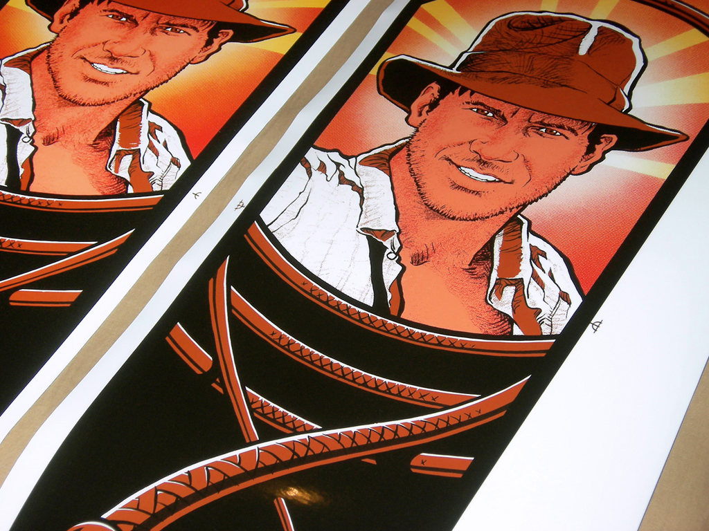 "Indiana Jones Pinball Exterior Decals" (WILLIAMS) printed in 3M vinyl ...